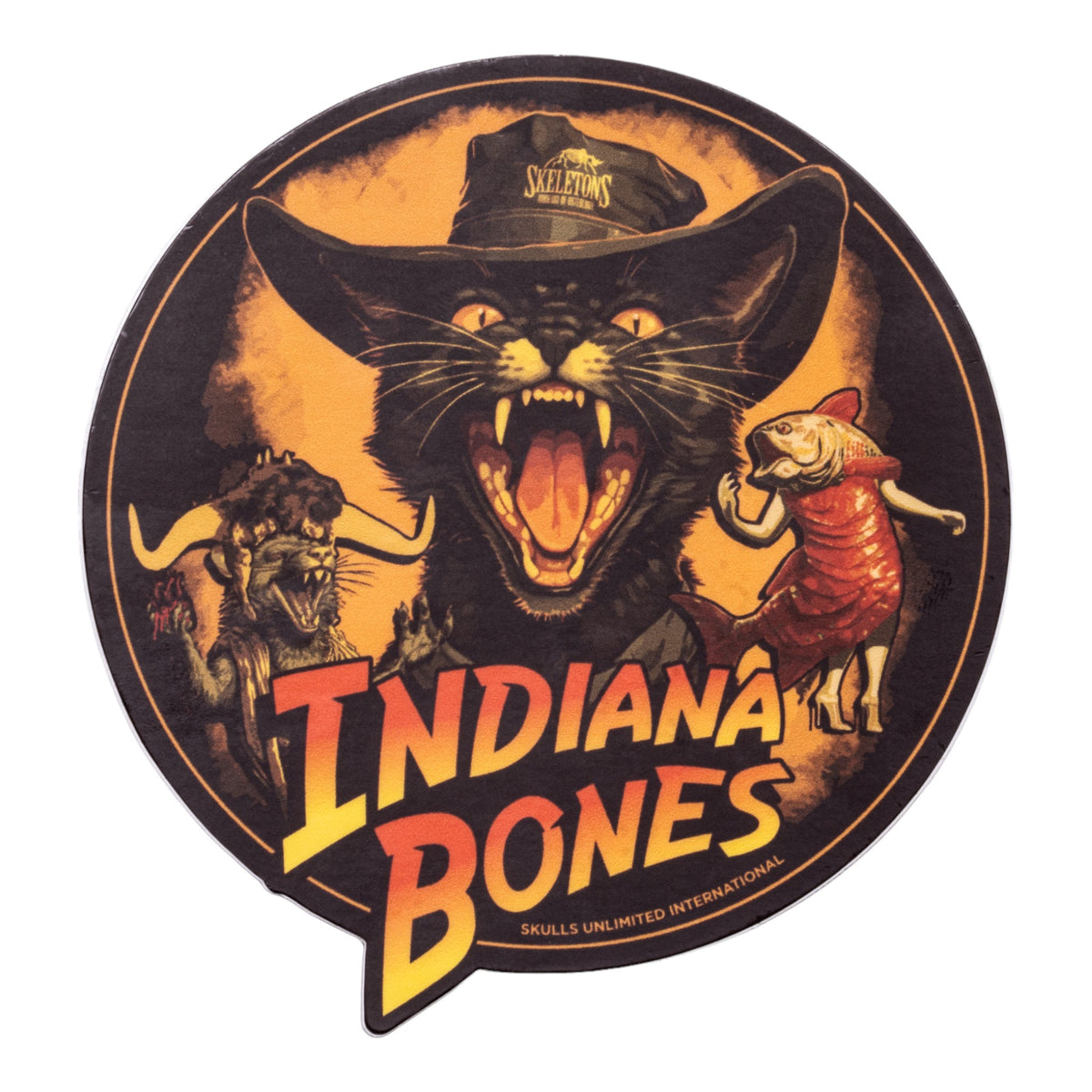 Indiana Bones Temple Of Tuna Sticker For Sale — Skulls Unlimited ...